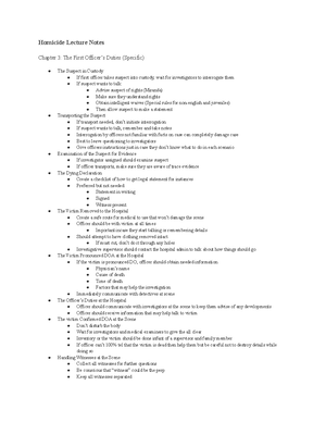 Homicide Investigation Classification of death - Check to make sure ...