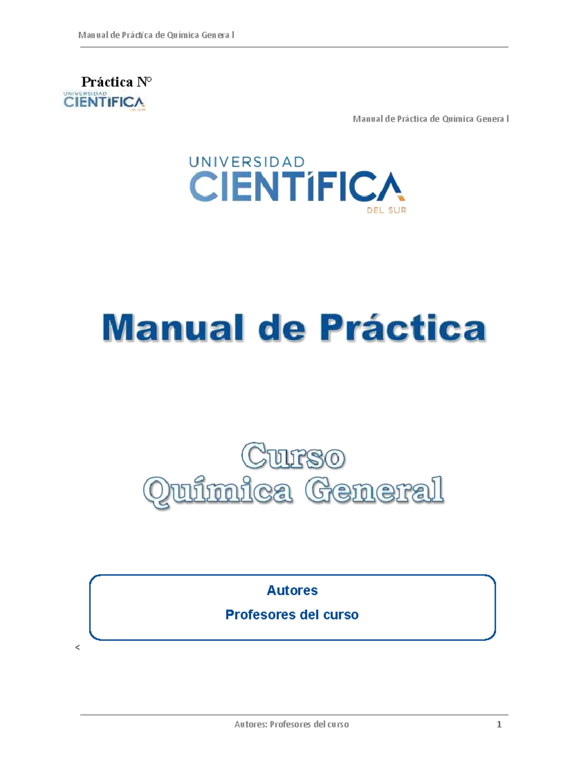 GUÍA DE Práctica Laboratorio - Quimica General 2023-2 - Práctica N ...