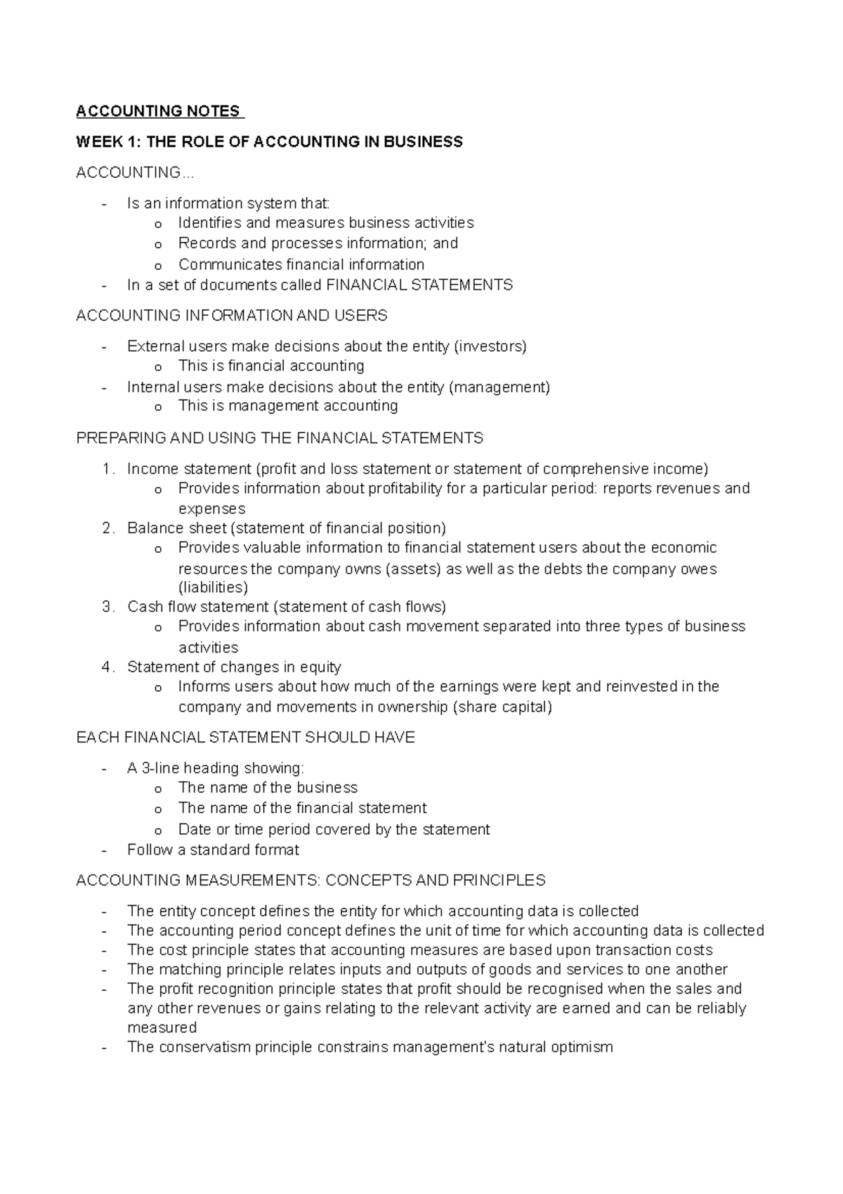 Accounting Notes (accounting for decision making) - ####### ACCOUNTING ...