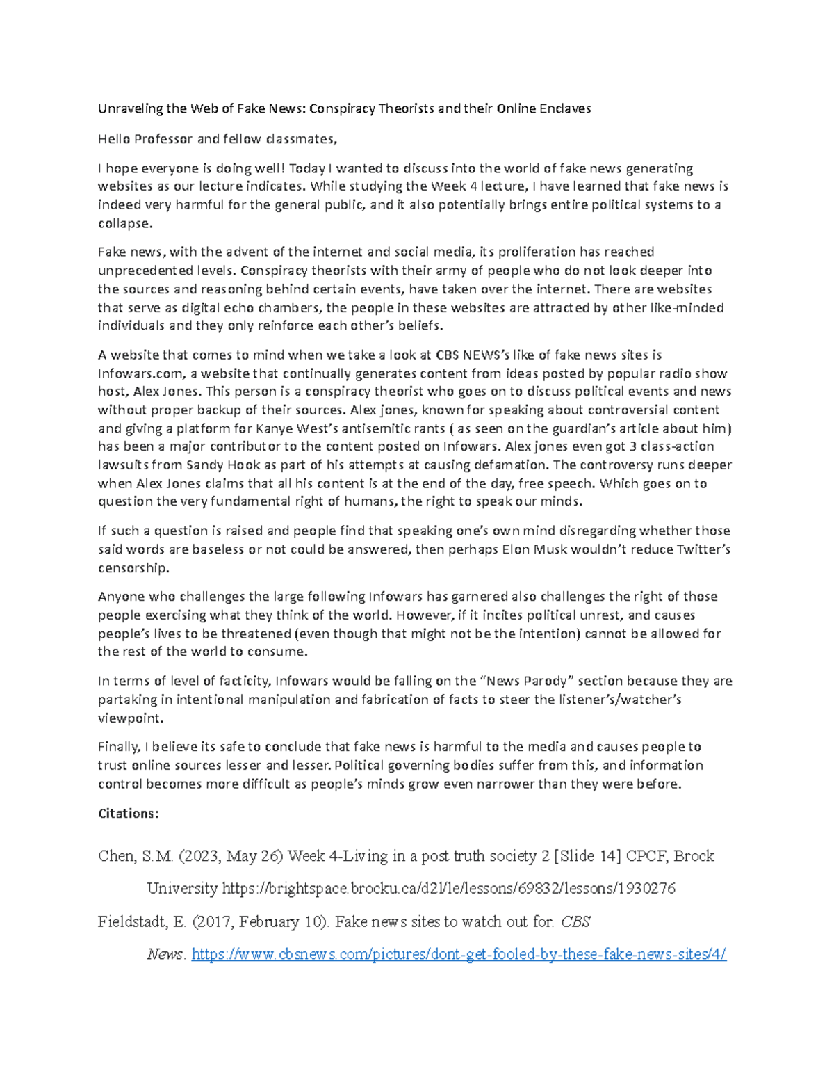 Unraveling the Web of Fake News - While studying the Week 4 lecture, I ...