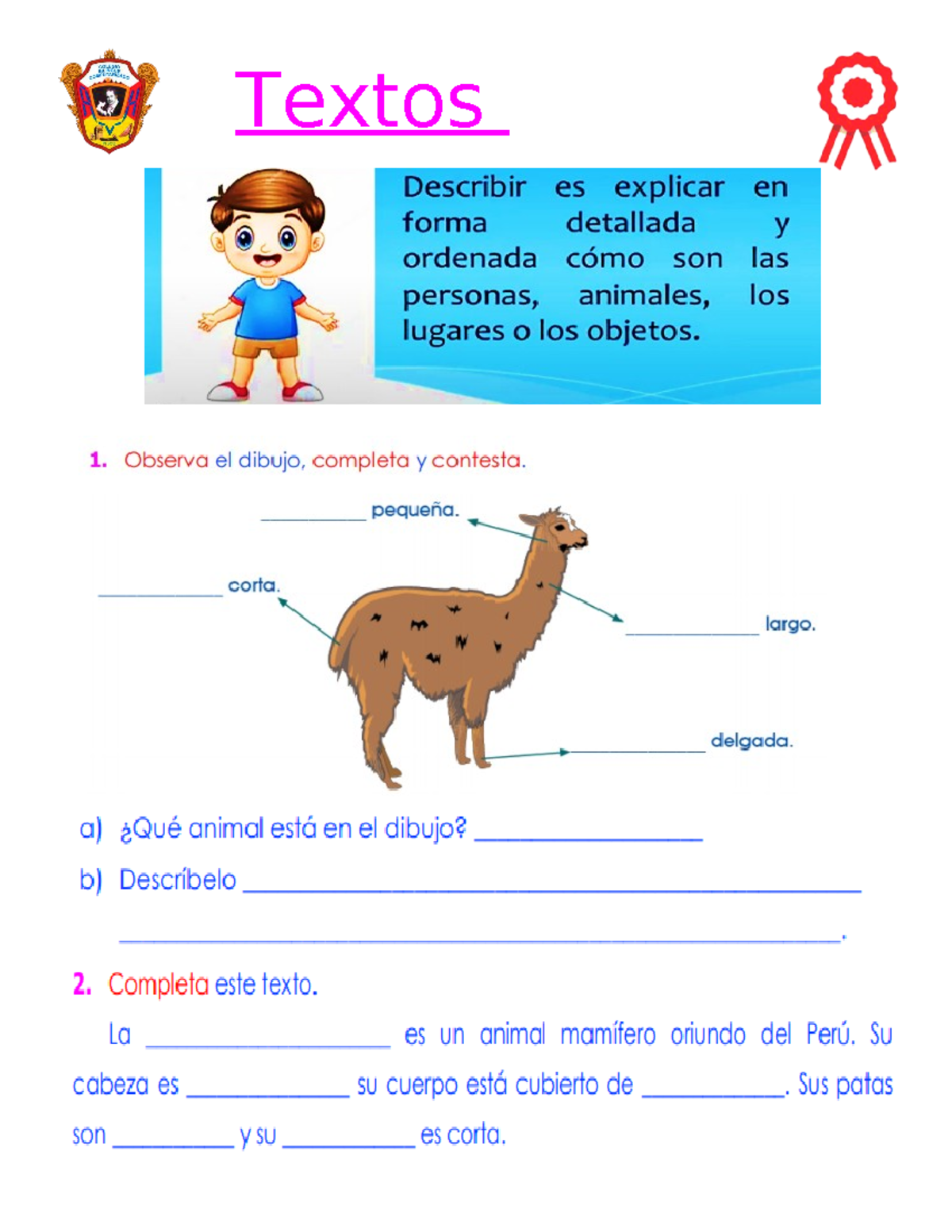 Textos Descriptivos - NAAD - Textos Describir es explicar en forma ...