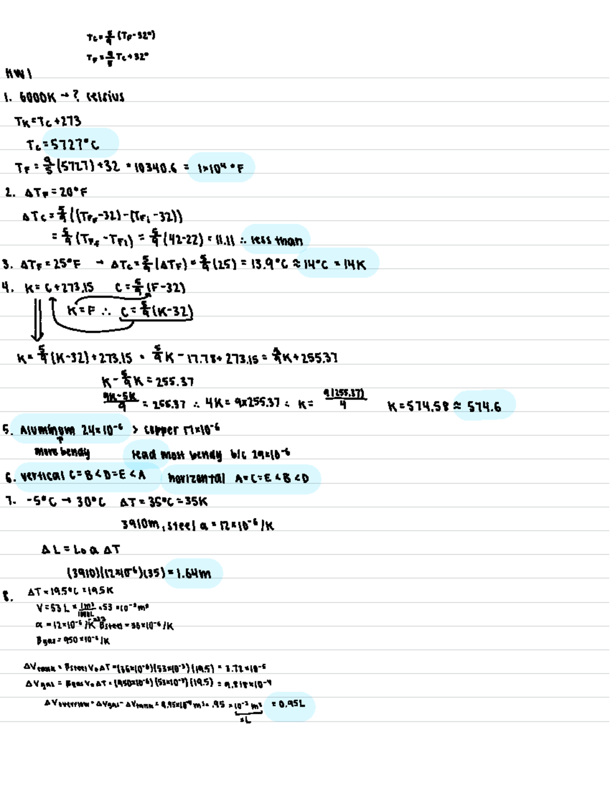 HW1 - Detailed solutions for Pearson HW 1 - Tc = f(TF - 32 % ) Tr = T + 320 HWI 1. 6000K ...