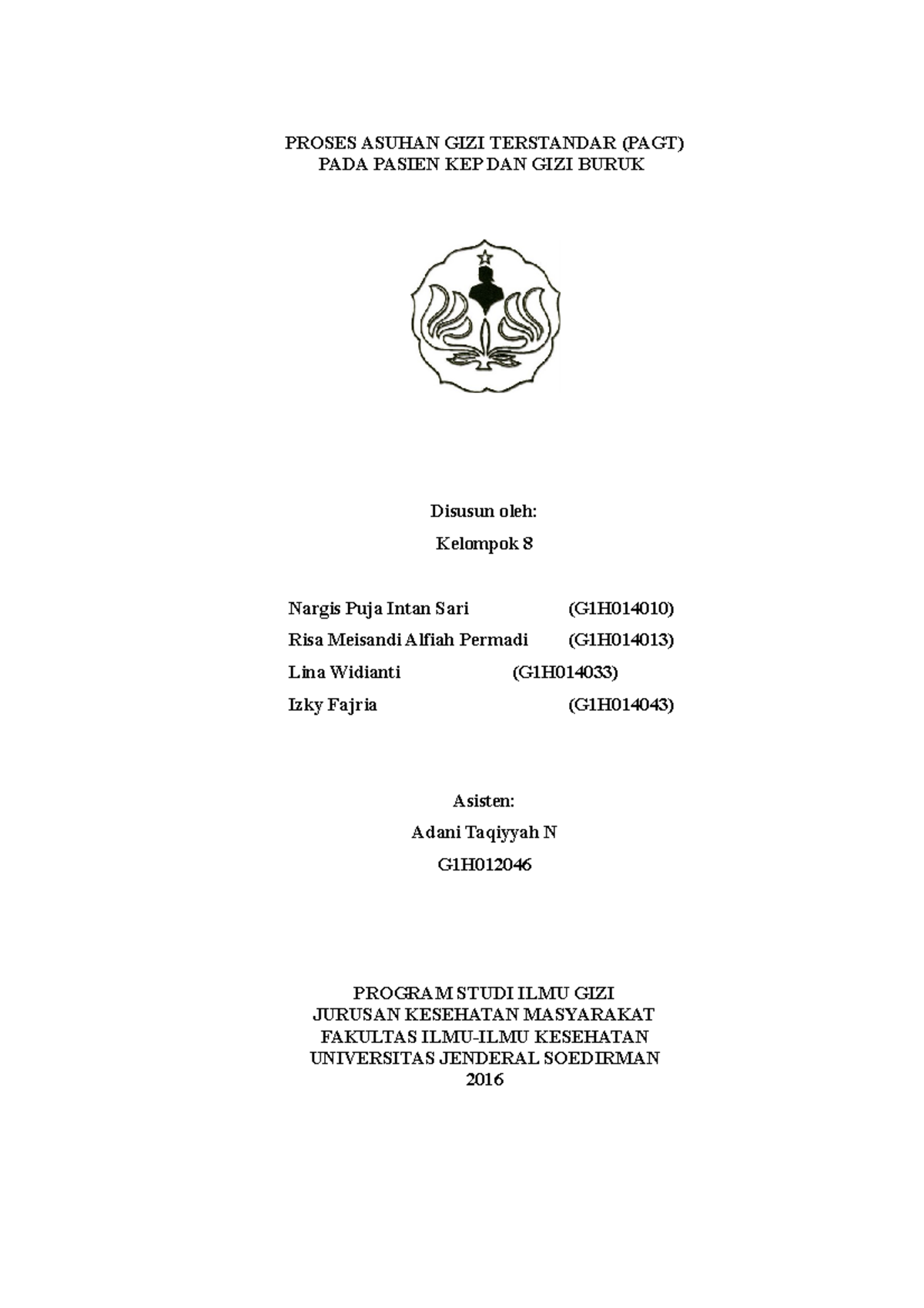 332132801 NCP Kasus KEP DAN GIZI Buruk - PROSES ASUHAN GIZI TERSTANDAR ...