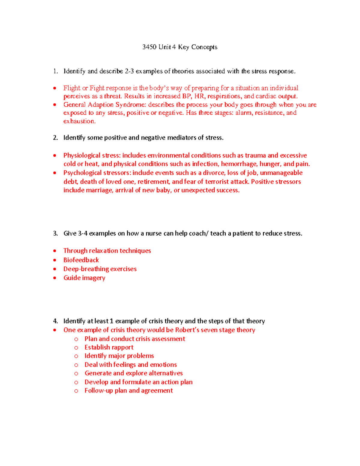 3450 Unit 4 Key Concepts - 3450 Unit 4 Key Concepts Identify and ...