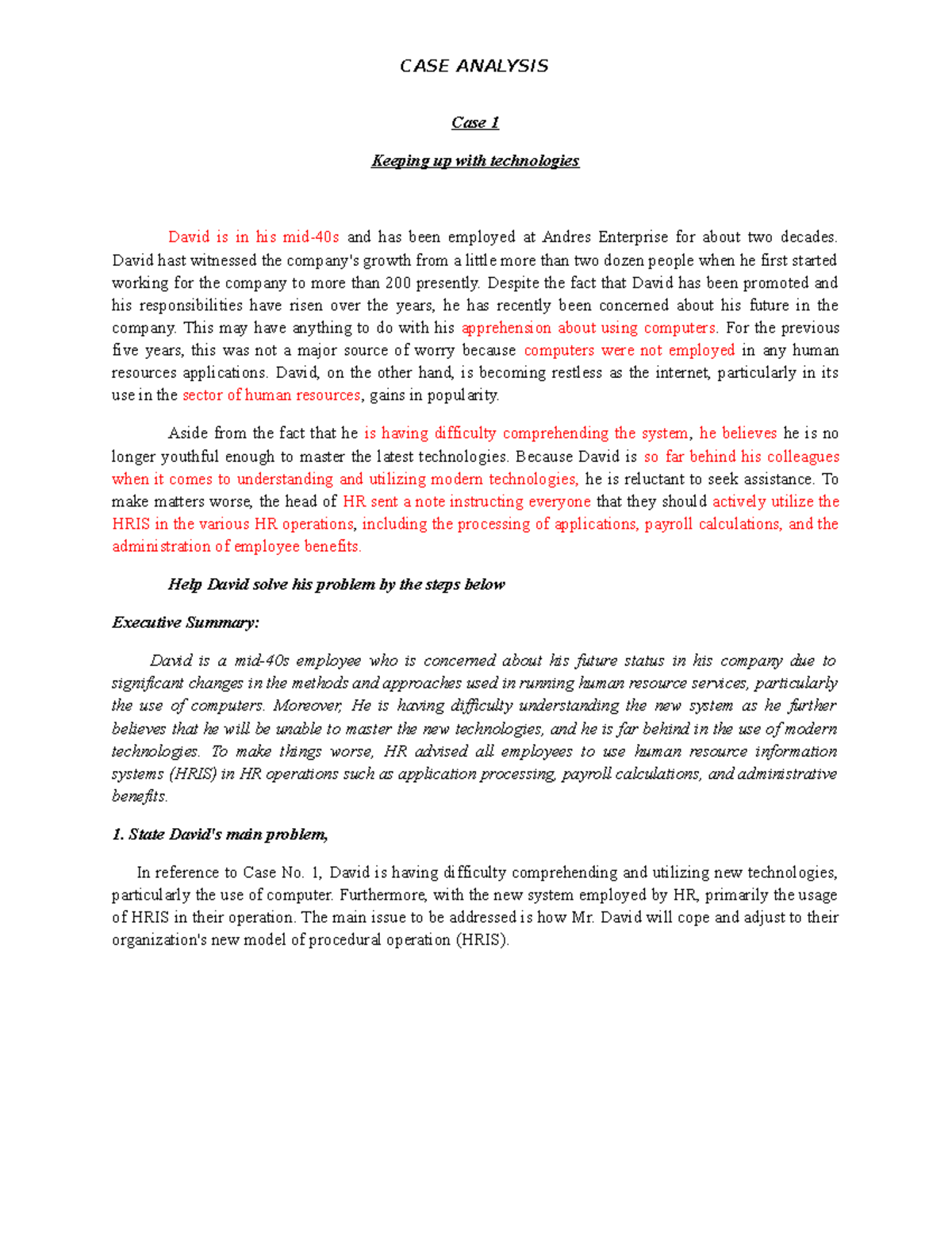 Mawiyag - This is a case analysis about human resources management ...