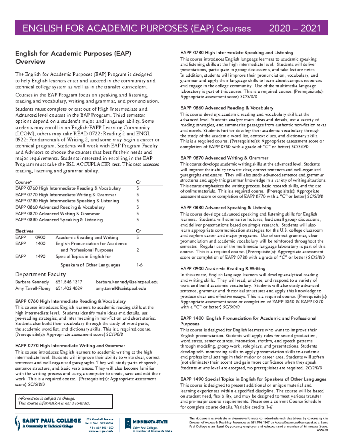 English for Academic Purposes (EAP) Courses - This document is ...