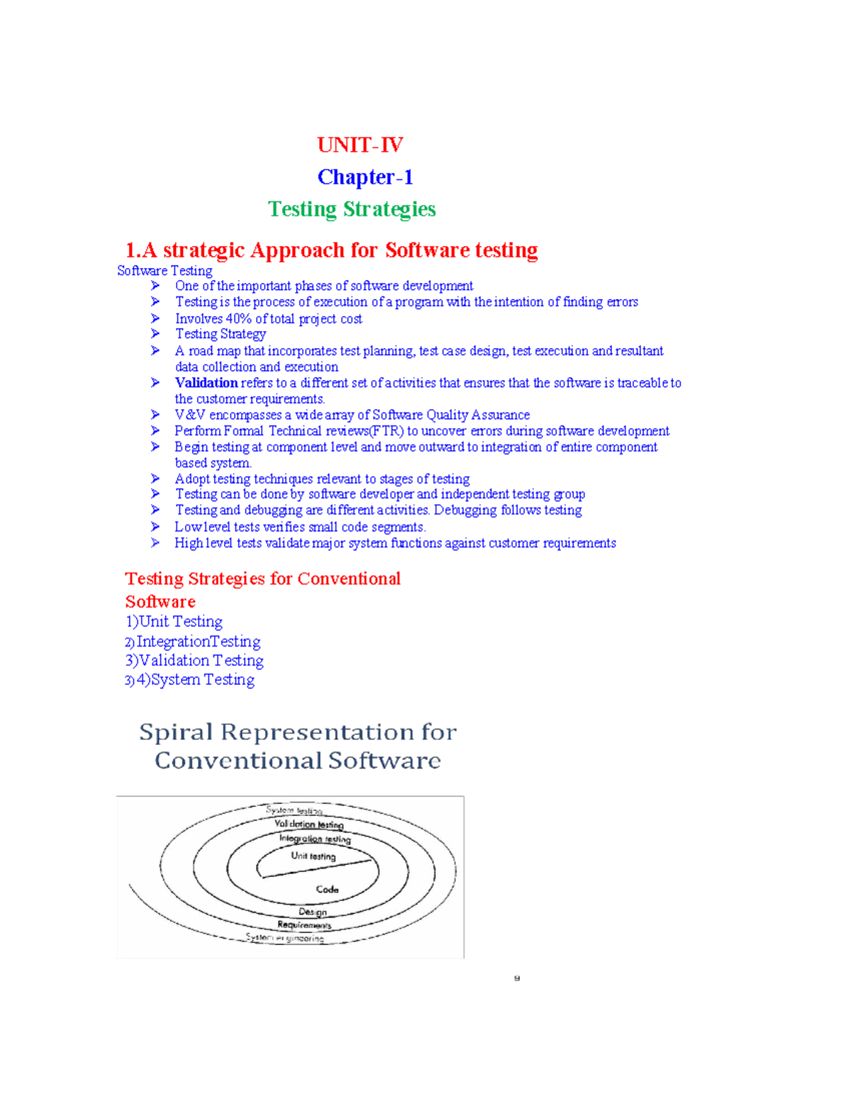 Software Engineering Unit IV - UNIT-IV Chapter- Testing Strategies 1 ...