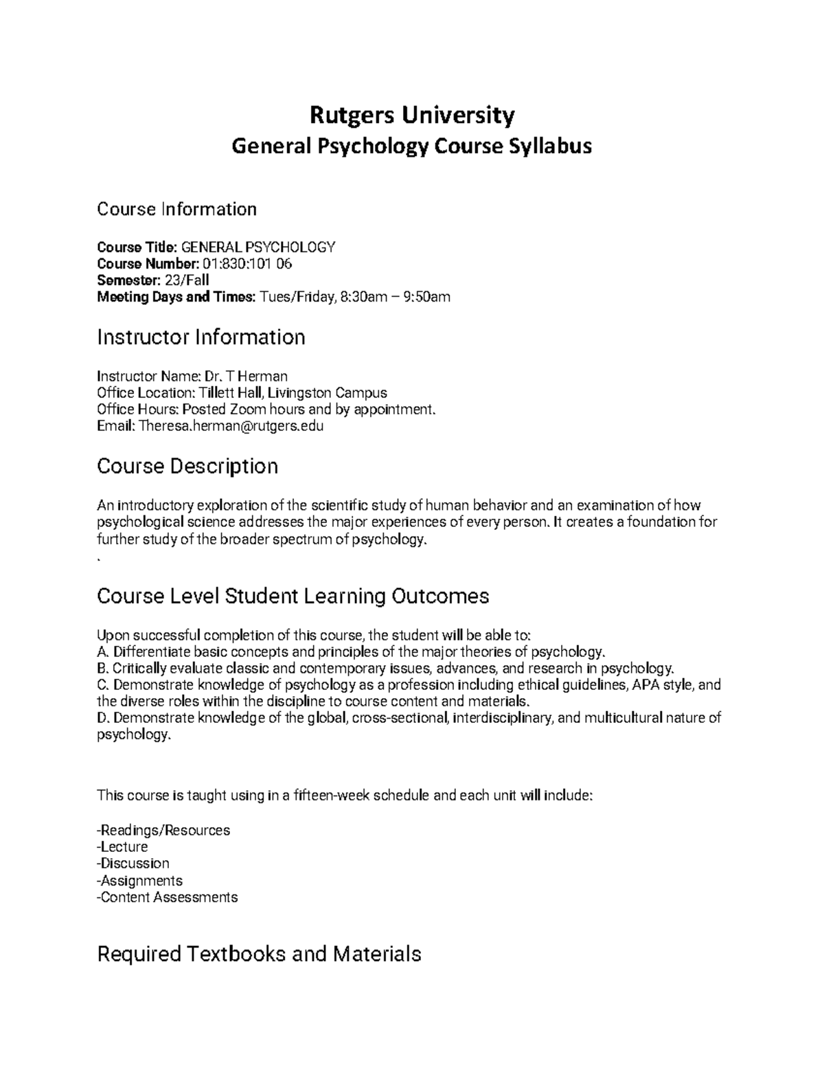 Syllabus- psych - sdf - Rutgers University General Psychology Course ...