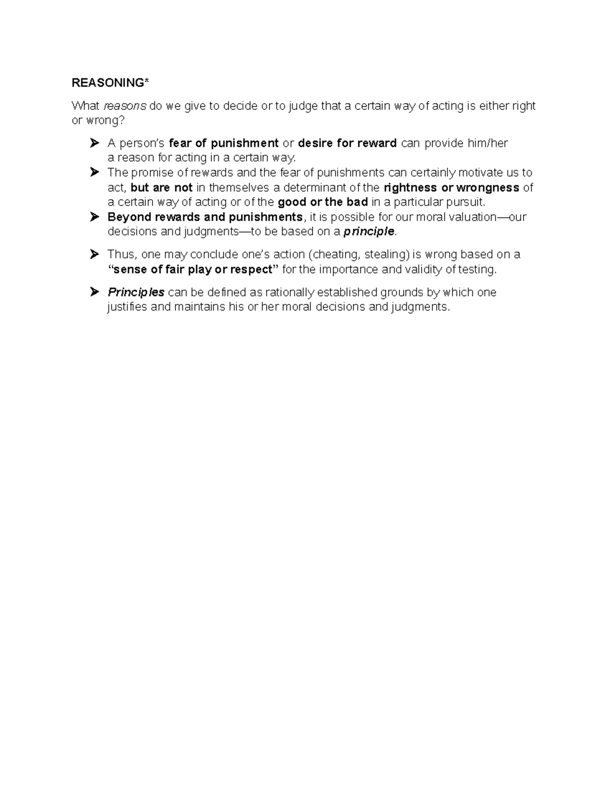 Reasoning - REASONING* What reasons do we give to decide or to judge ...