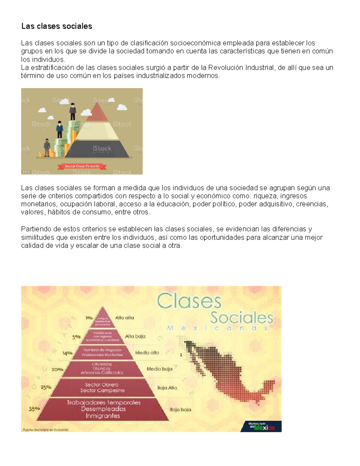 Burguesia - Las clases sociales Las clases sociales son un tipo de ...