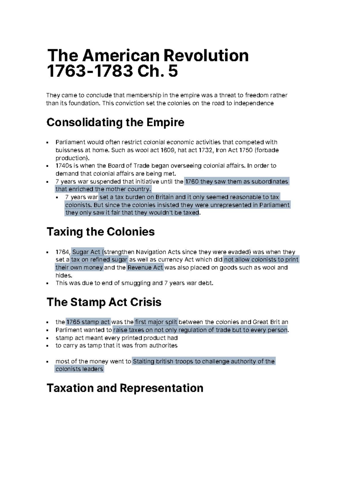 The American Revolution 1763-1783 Ch- 5 - 5 They came to conclude that ...