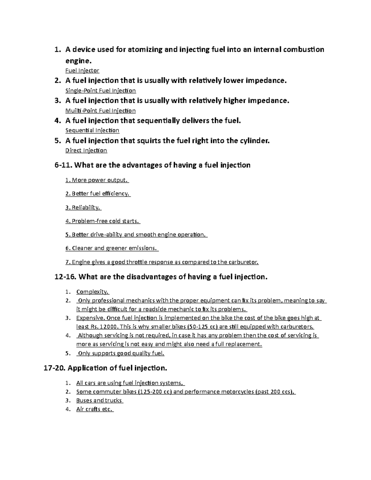 Group 3 Report Questionnaire - 1. A device used for atomizing and ...