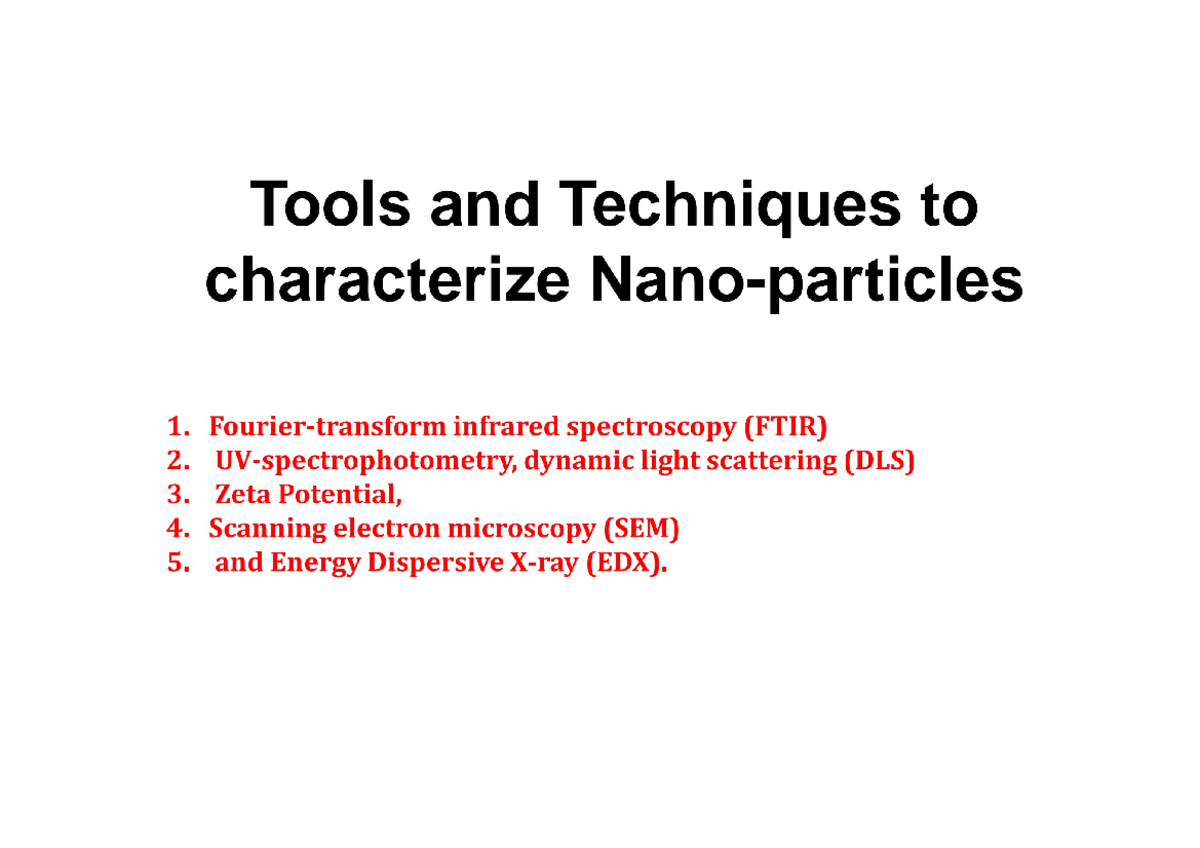Nanotechnology notes (part 3 ) - library science - Studocu