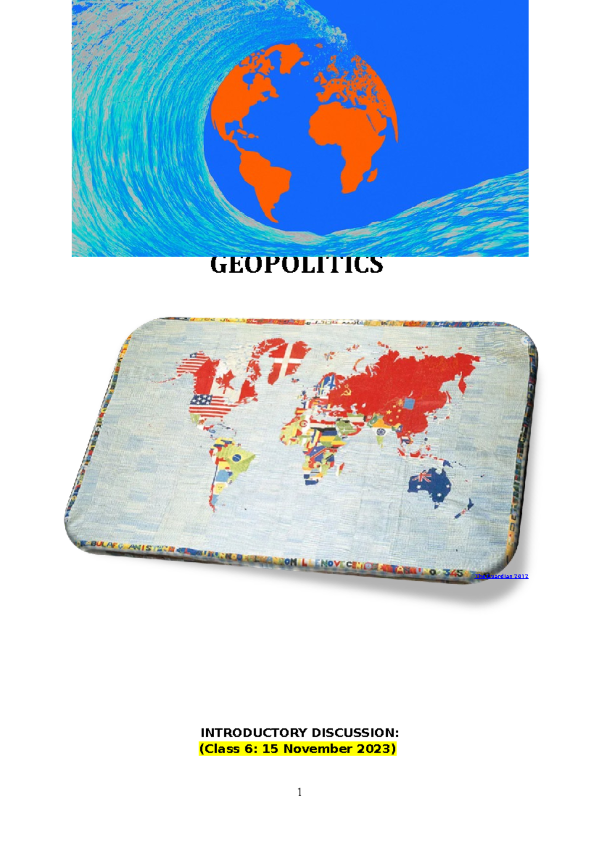 UNIT 2 - Globalisation - svp - UNIT 2 GLOBALISATION and GEOPOLITICS The ...