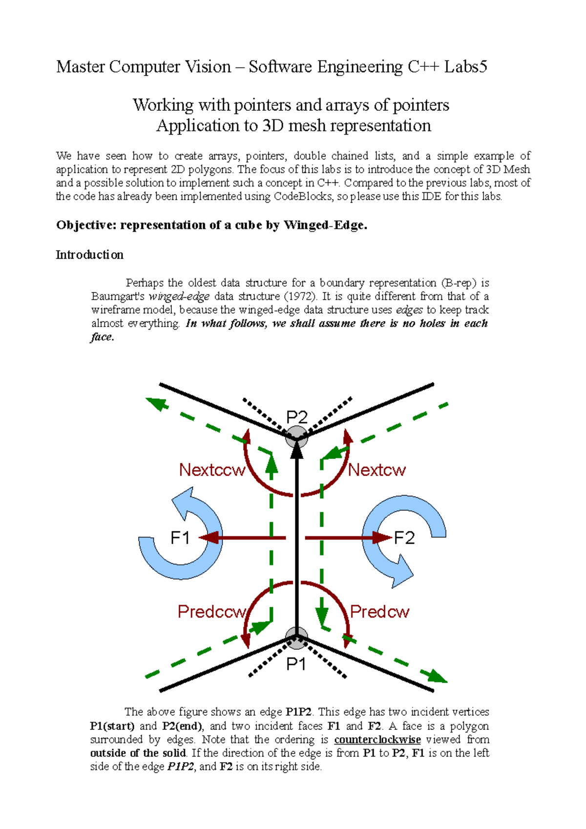 C++Labs-5 - adssadsa - Master Computer Vision – Software Engineering C++ Labs Working with ...
