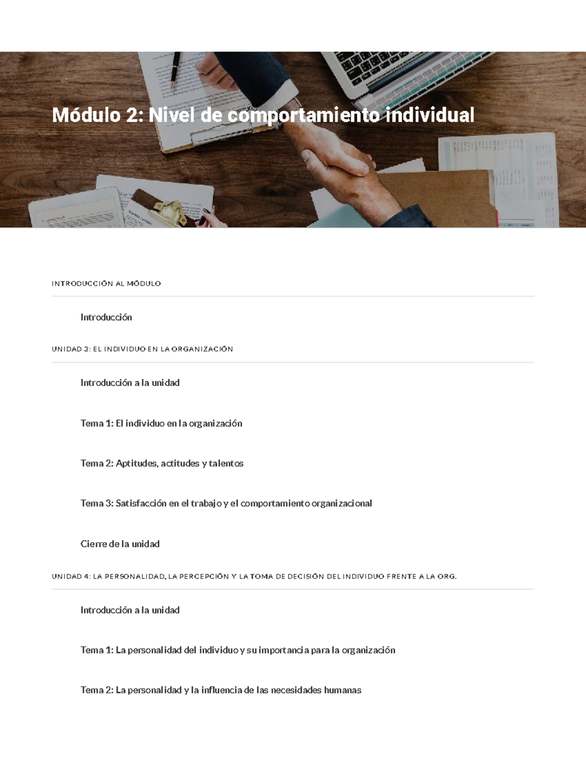Comp modulo-2) comportamiento organizzacional compressed - IN TR ODUCCIÓN AL MÓDULO UN IDAD 3 ...