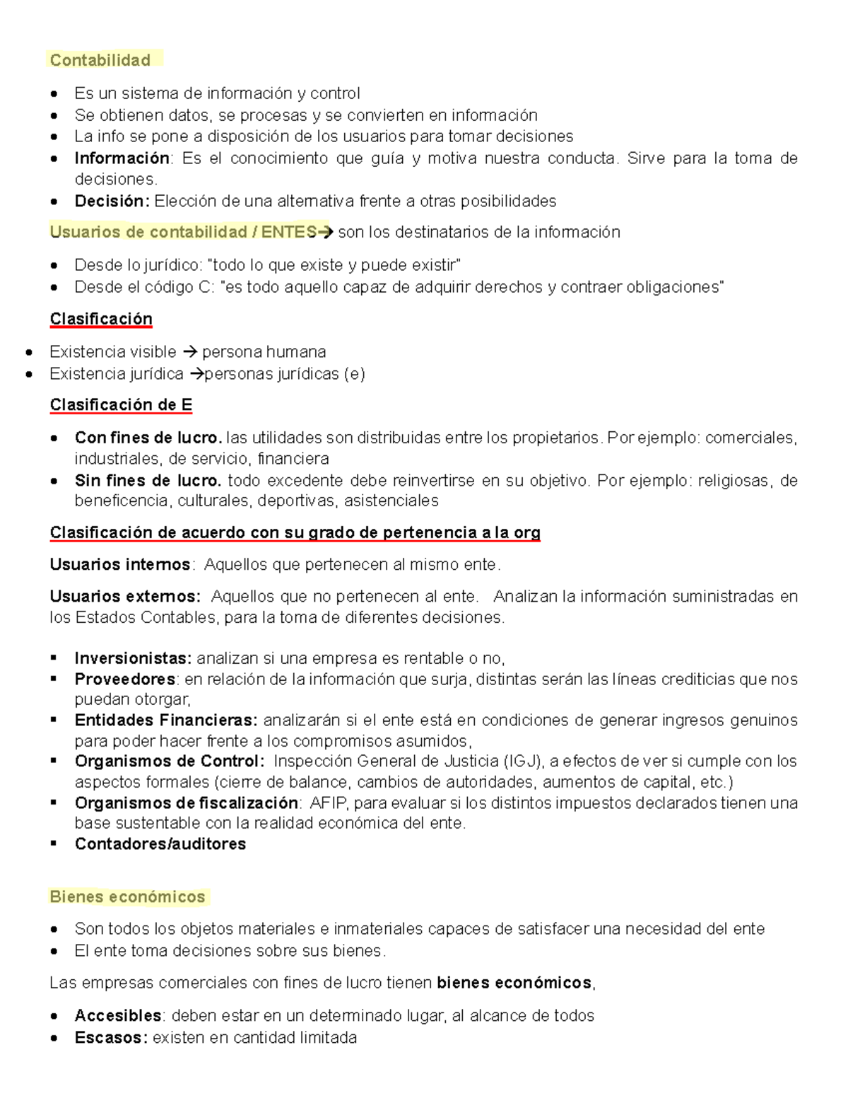 Resumen - Contabilidad Es un sistema de información y control Se obtienen datos, se procesas y ...