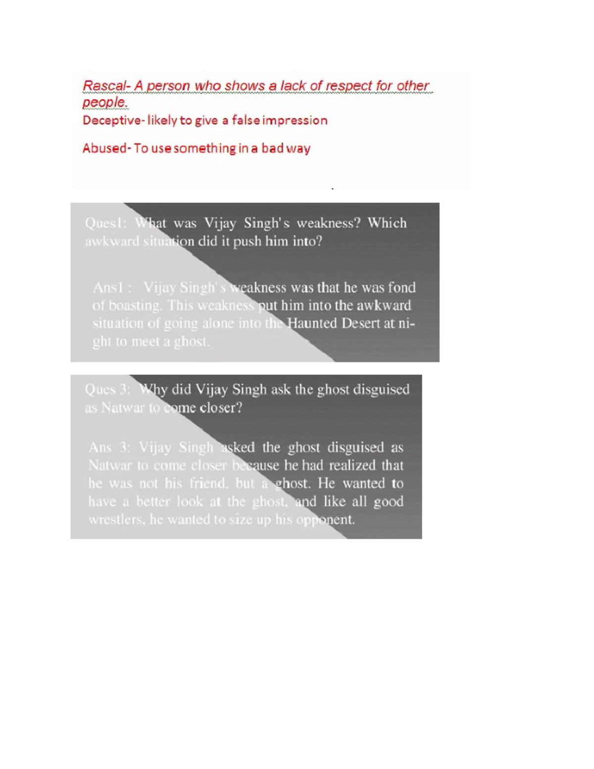 Doc3 - 38 QUESTIONS - A person who shows a lack of respect for other ...