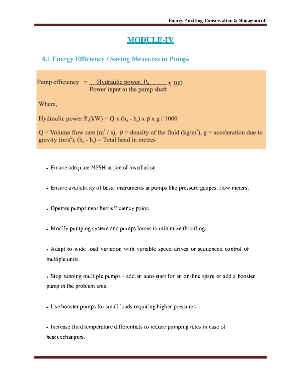 Energy Conservation and Management - Module 4 - MODULE-IV 4 Energy ...