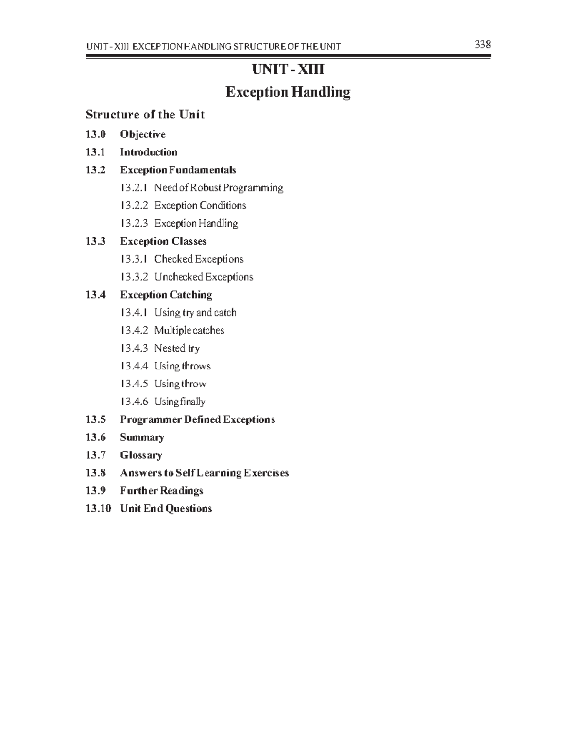 Exception Handling - lecture notes - UNIT - XIII Exception Handling ...