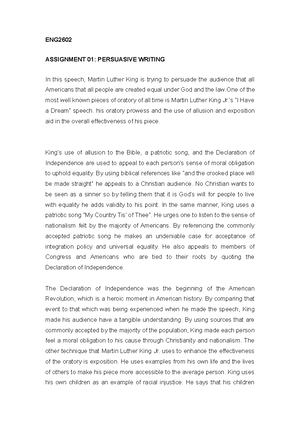 ENG2604 Assignment 3 - Name: Sibongakonke Mngomezulu STUDENT NUMBER ...