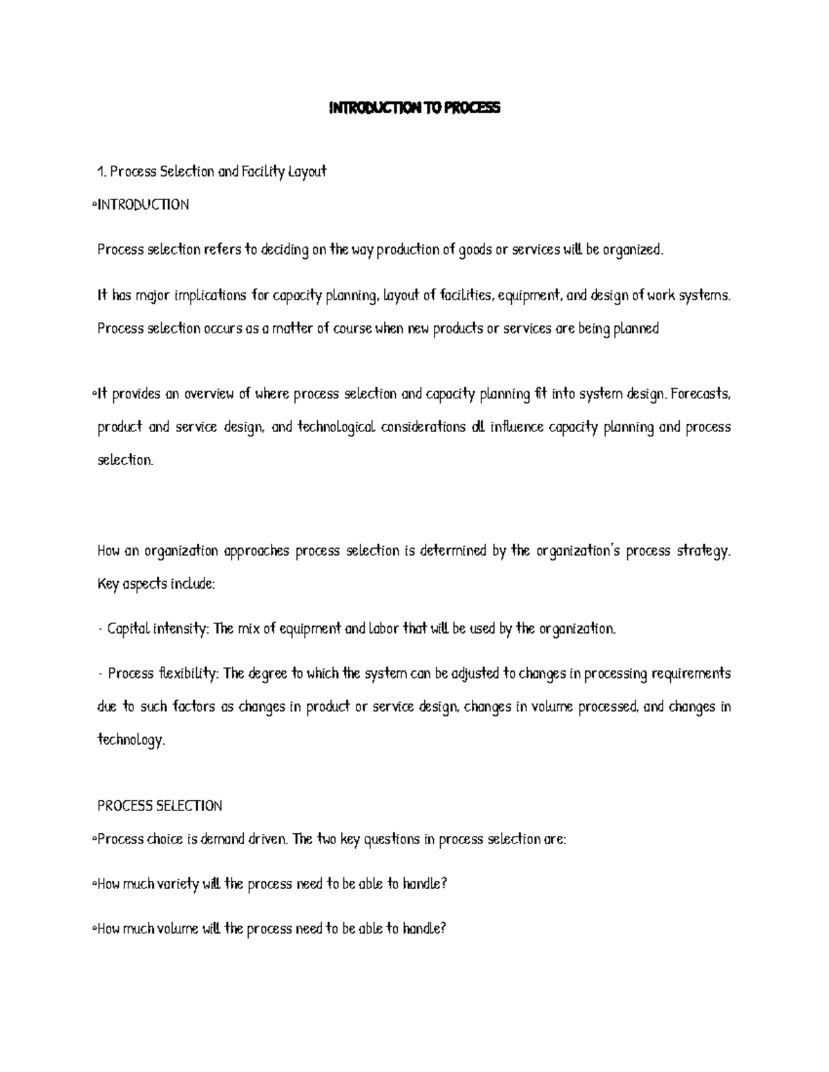 Introduction To Process - BS International Travel and Tourism ...