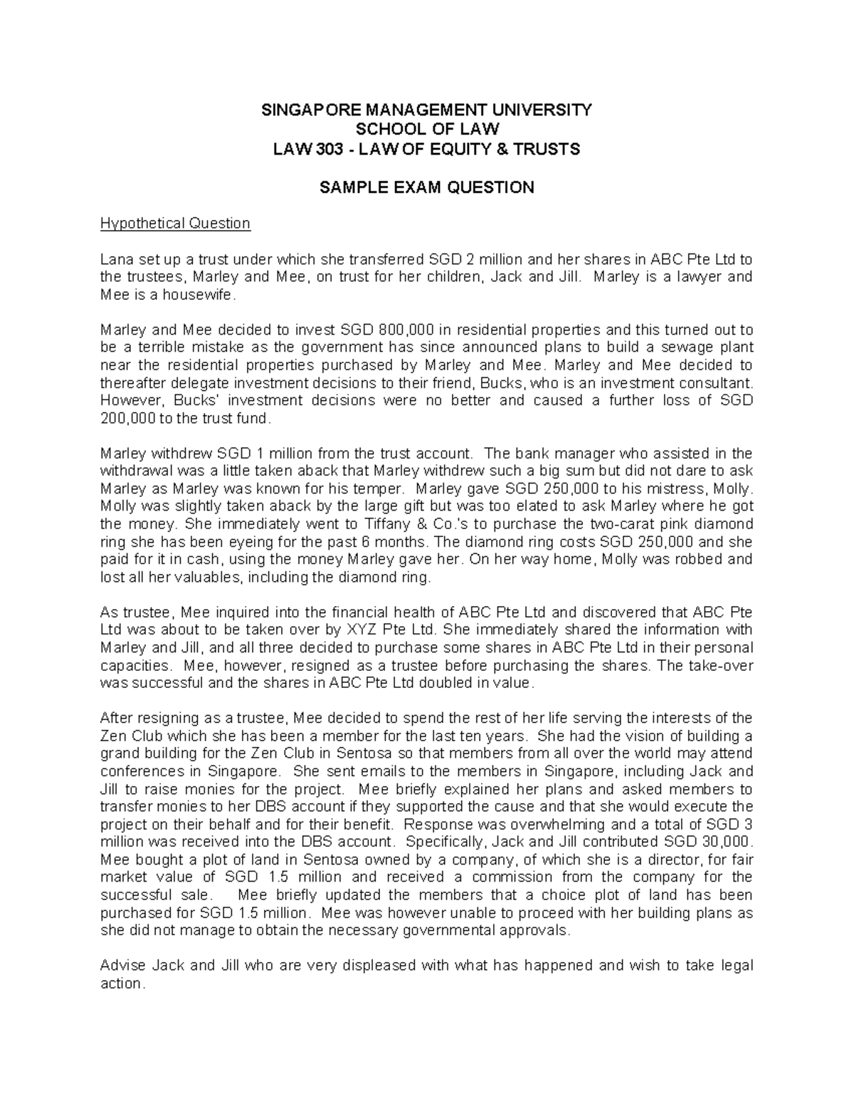 Sample/practice exam 2019, questions - SINGAPORE MANAGEMENT UNIVERSITY ...