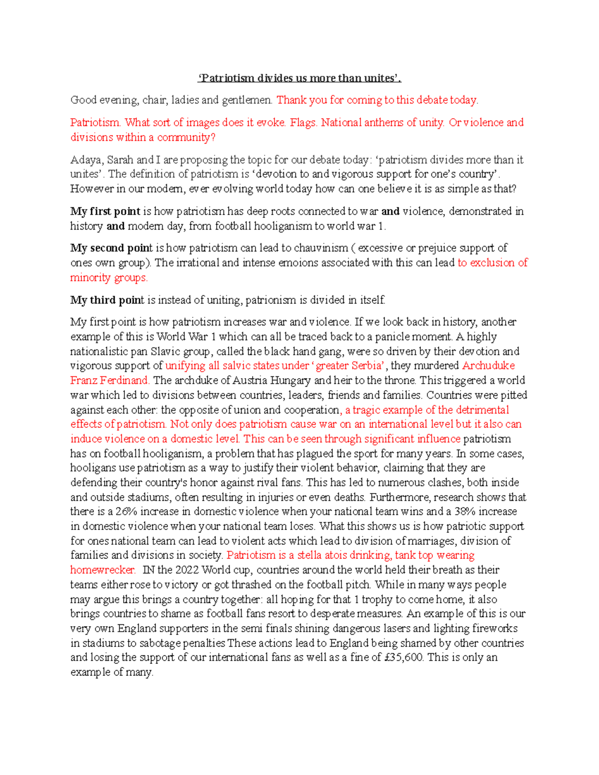 House Debate[ 31] - daFWE,NFO[WEASF'WJfeh - ‘Patriotism divides us more ...