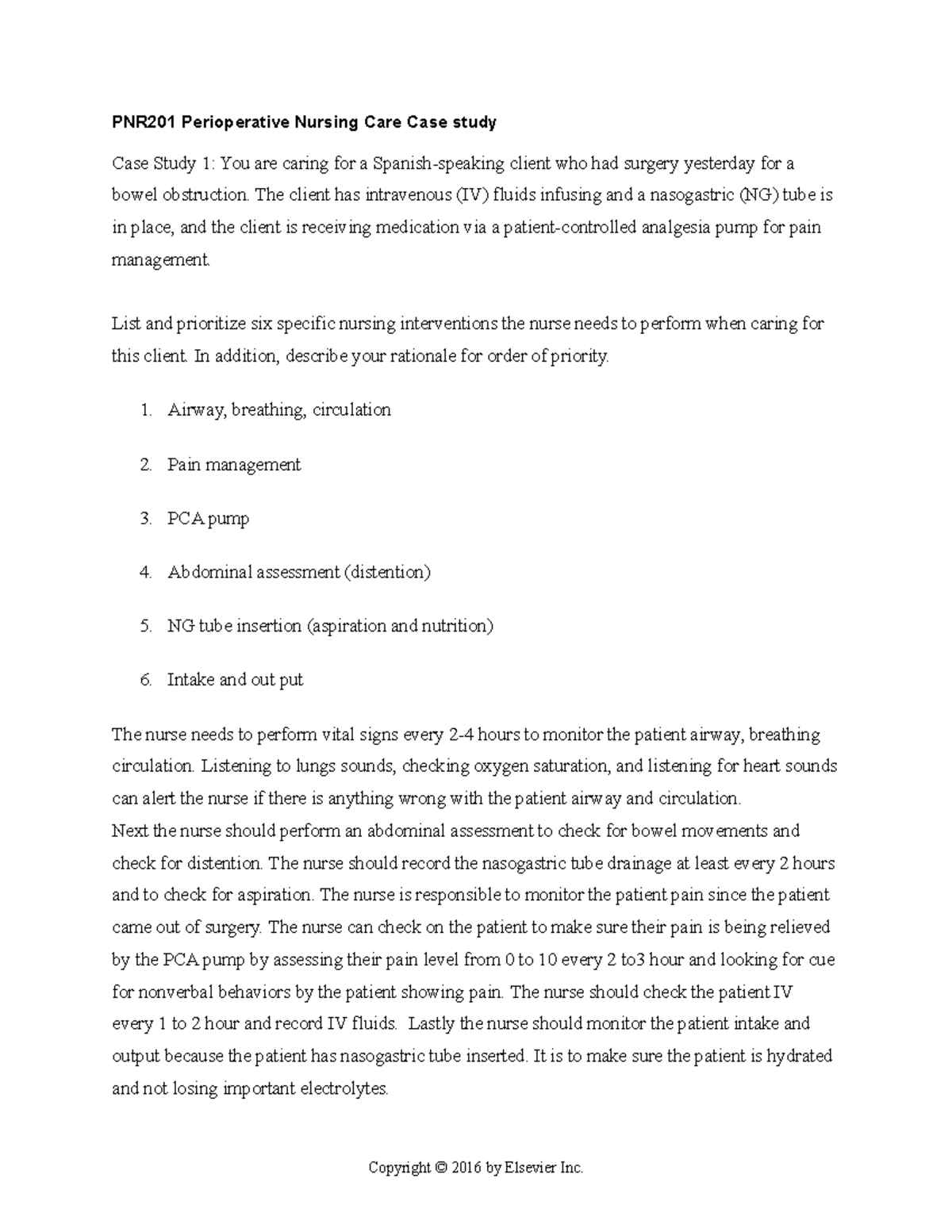 PNR201 Perioperative Case Study 10202020 - PNR201 Perioperative Nursing ...