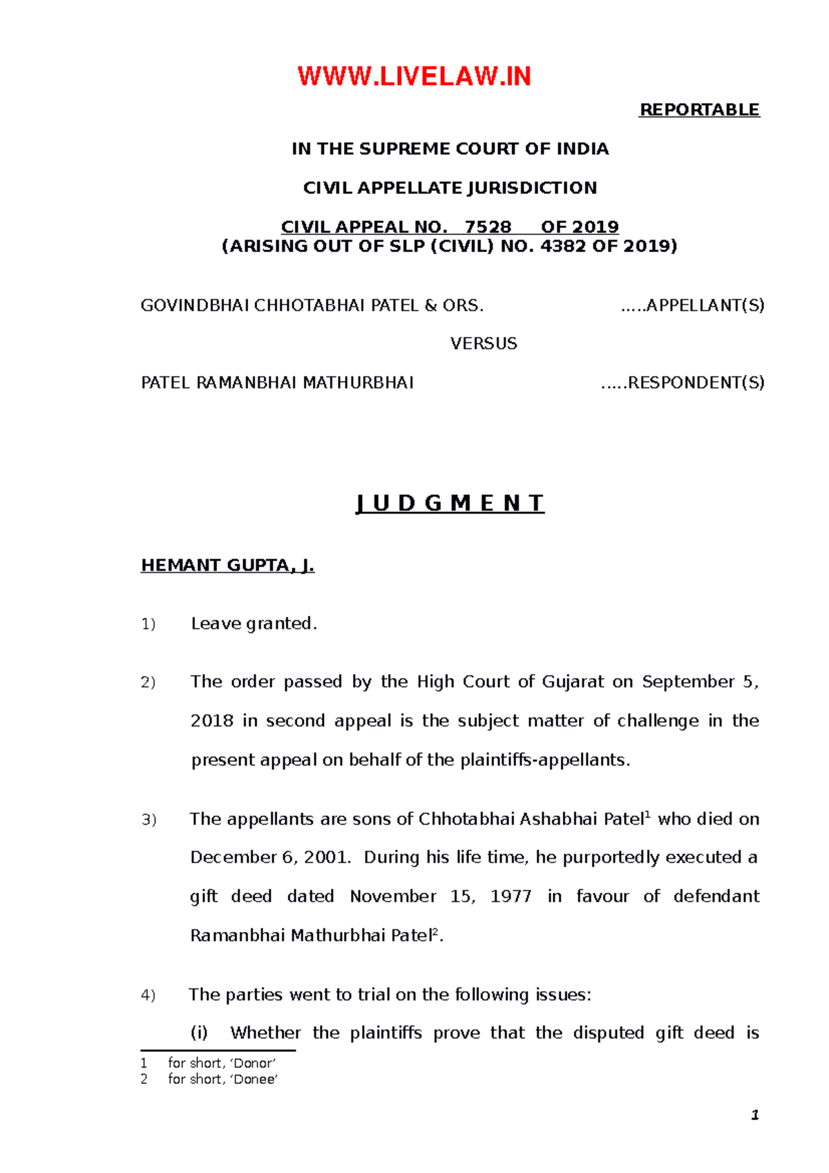 Land Judgment - Practice material - REPORTABLE IN THE SUPREME COURT OF ...