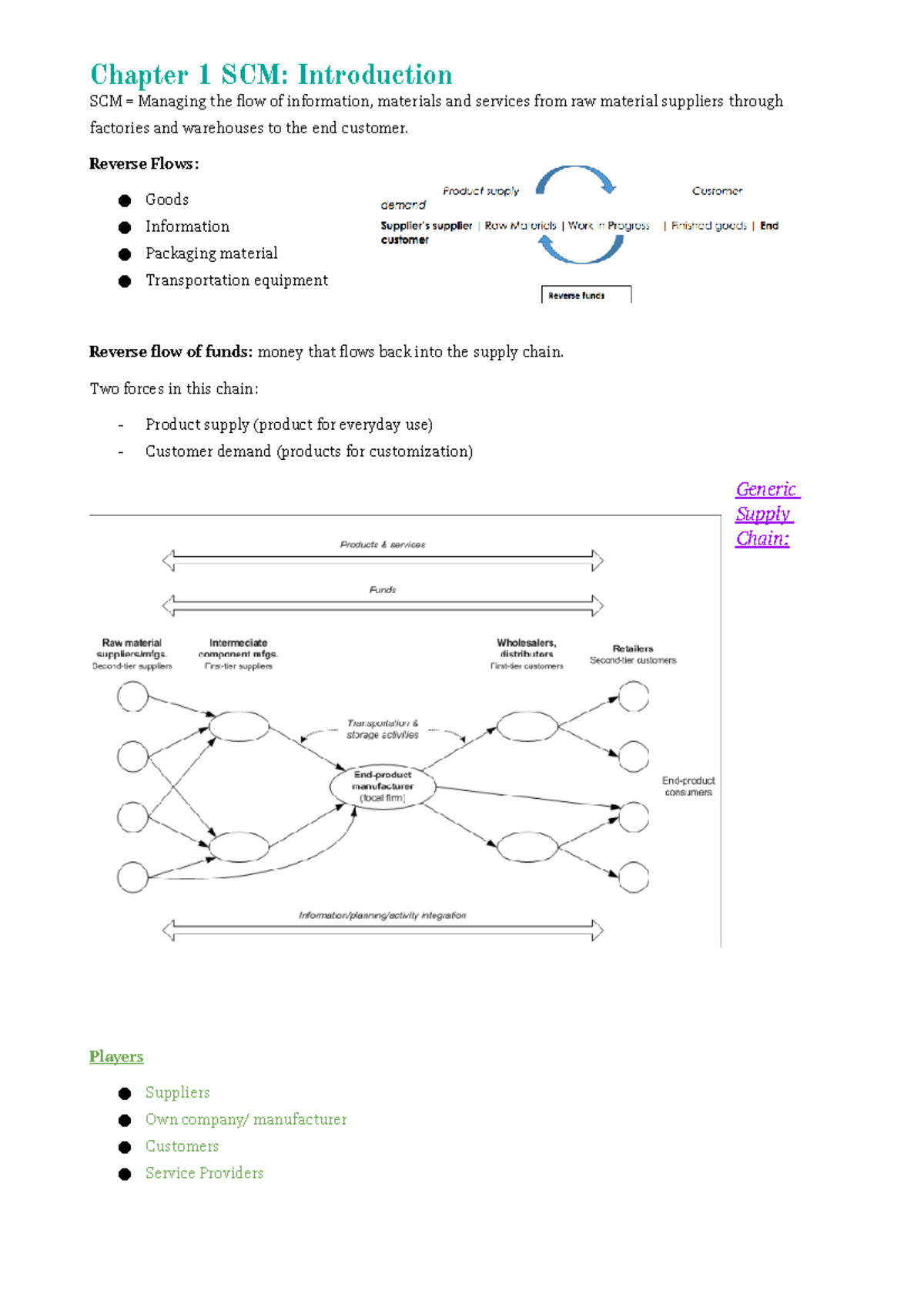 SCM Study - Samenvatting International Supply Chain managemen - Chapter ...