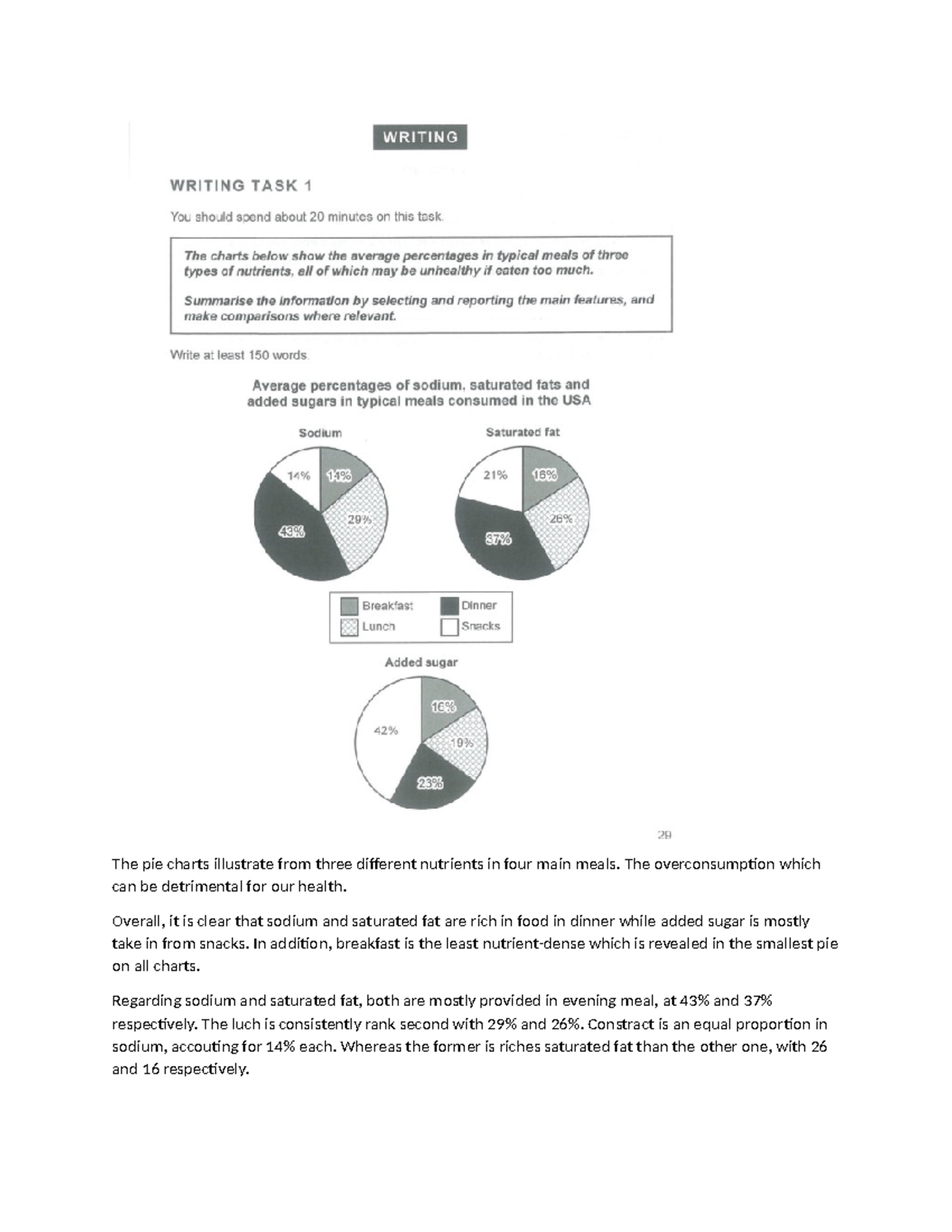 Pie chart - dong co dot nong - The pie charts illustrate from three ...