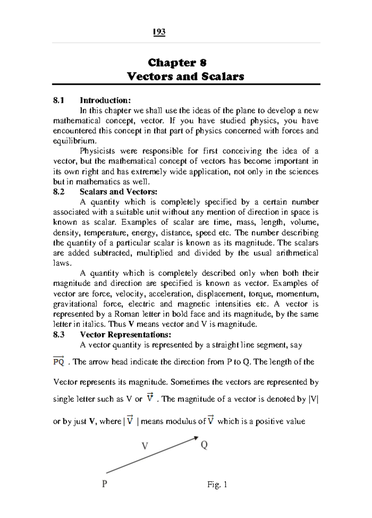 Chapter 08 - Kssm - Chapter 8 Vectors and Scalars 8 Introduction: In ...