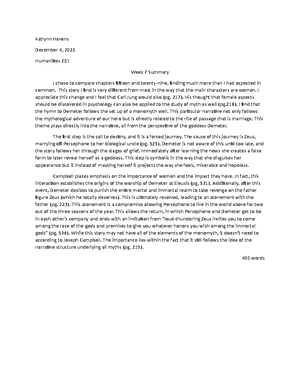 Week Summary 4 - A comparison between two geological myths an explain ...