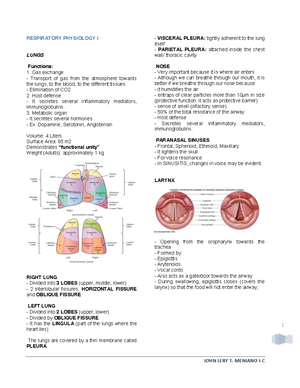 [Physio A] GIT Physiology 1-4-Vila (Venturina) - Dr. Vila Section 1D 2020 1 FUNCTIONAL ANATOMY ...