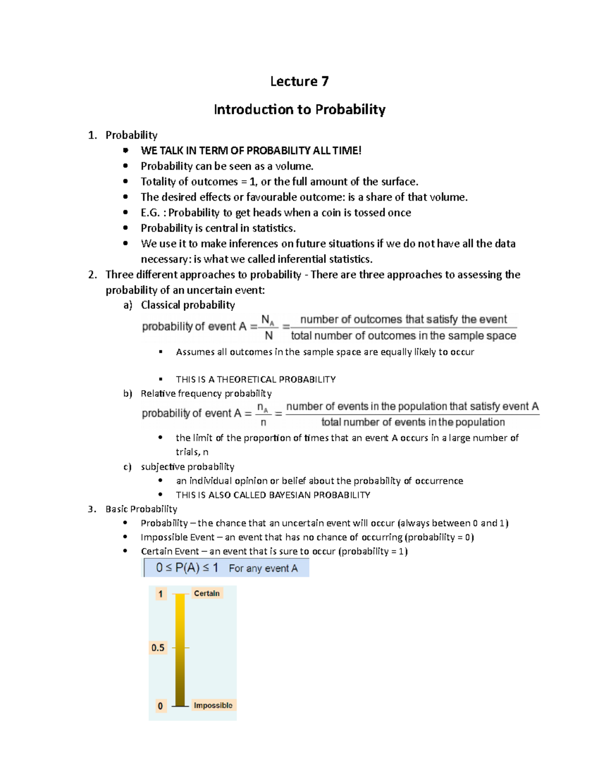 Introduction to Probability - Probability WE TALK IN TERM OF ...