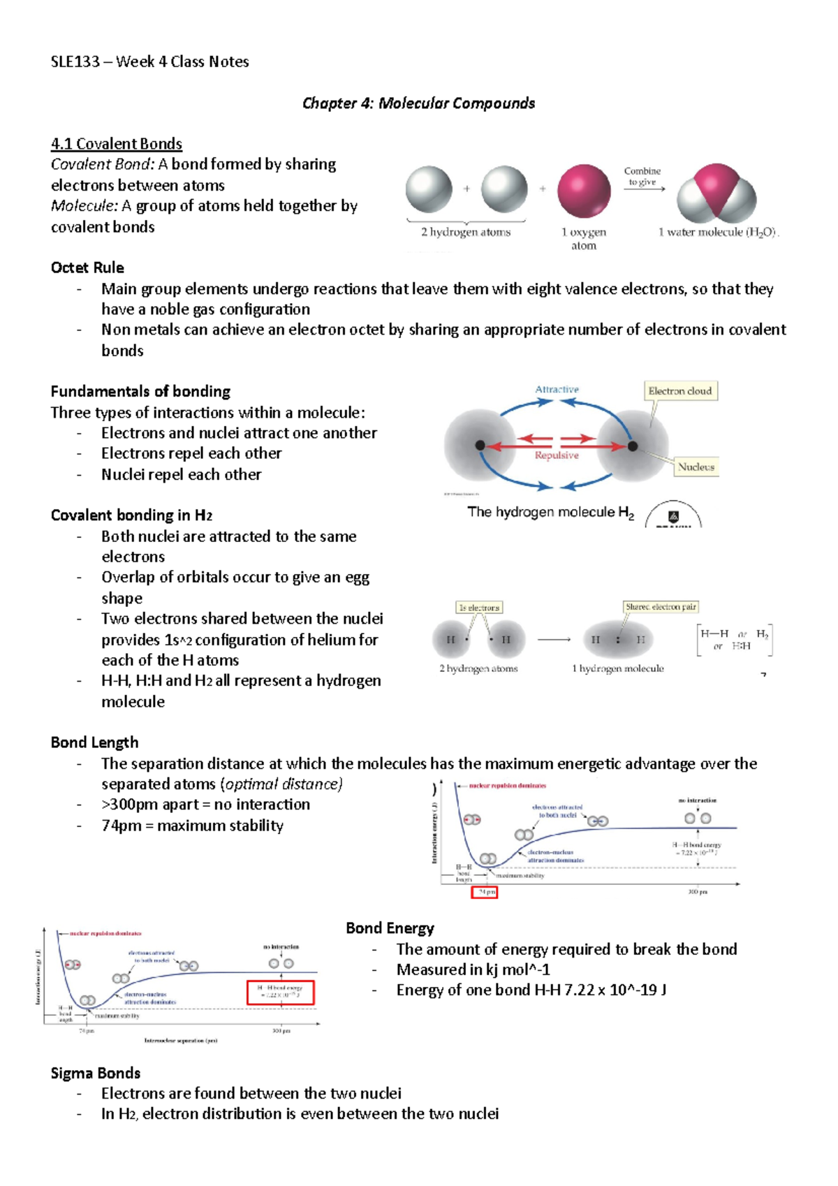 SLE133 - week 4 Class notes - SLE133 – Week 4 Class Notes Chapter 4 ...