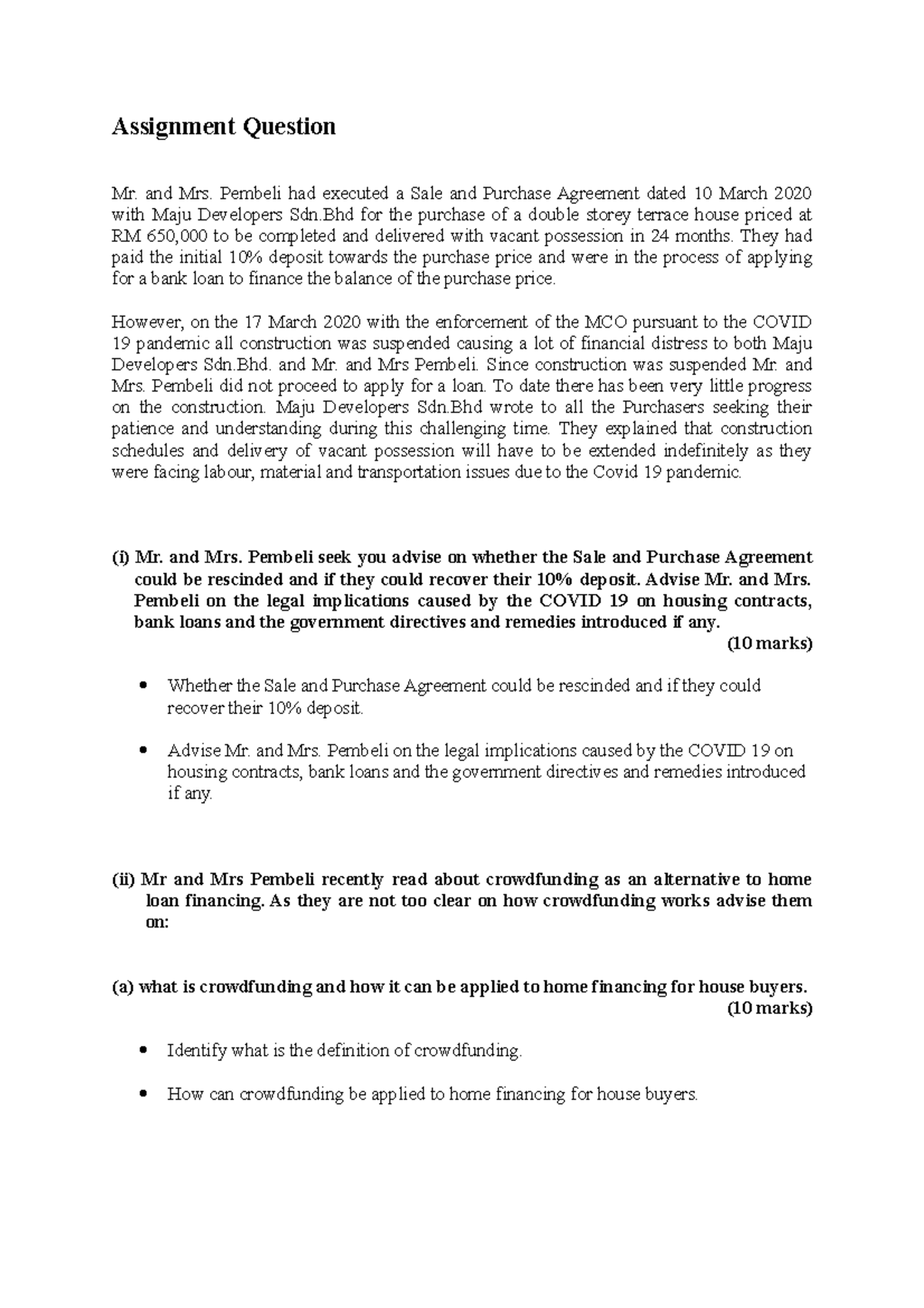 Assignment Draft - COnveyancing - MMU - Studocu