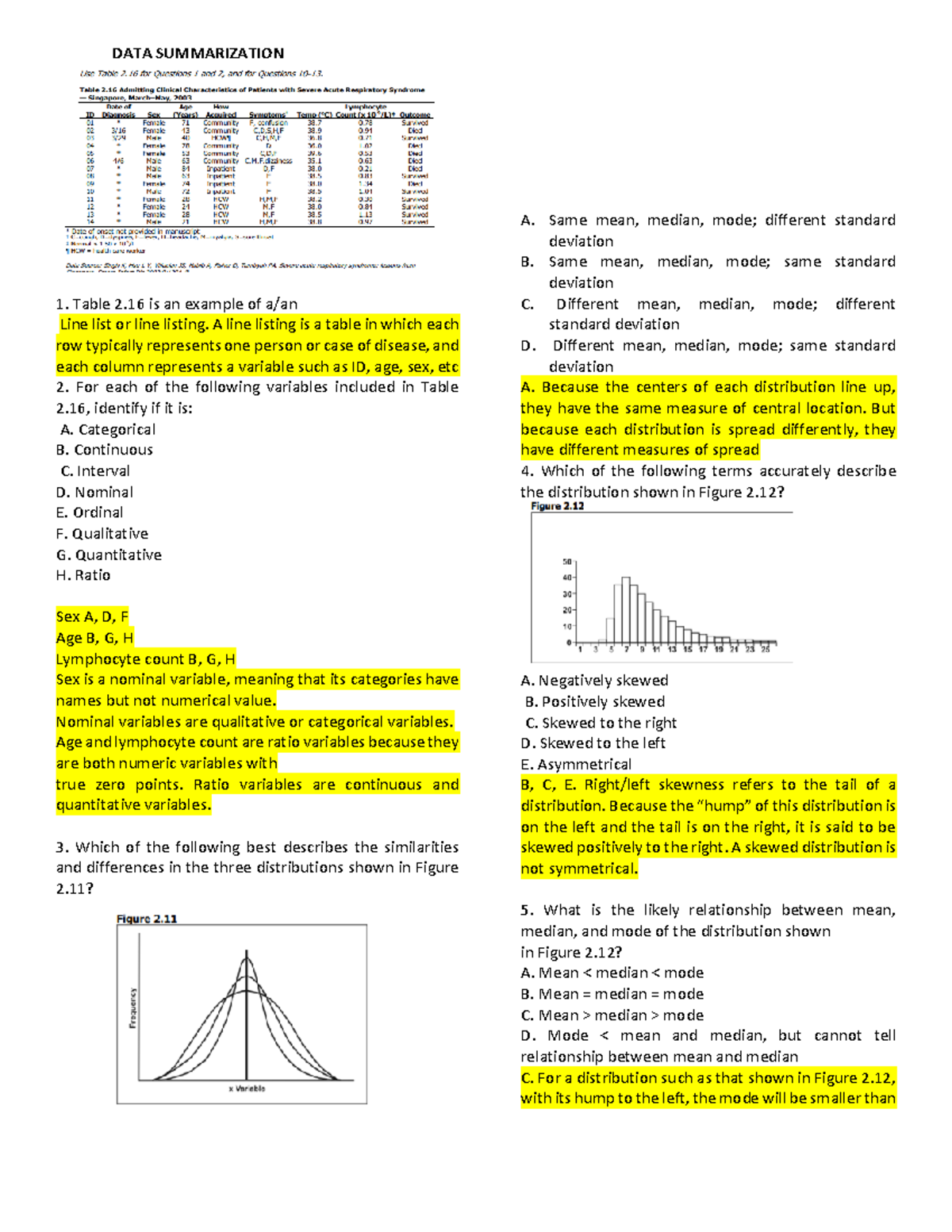 Data Summarization A Special Branch Of Statistics Which Deals With