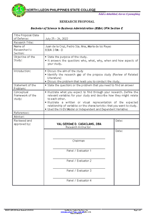 Template Simplified Title Proposal - RESEARCH PROPOSAL Bachelor of ...