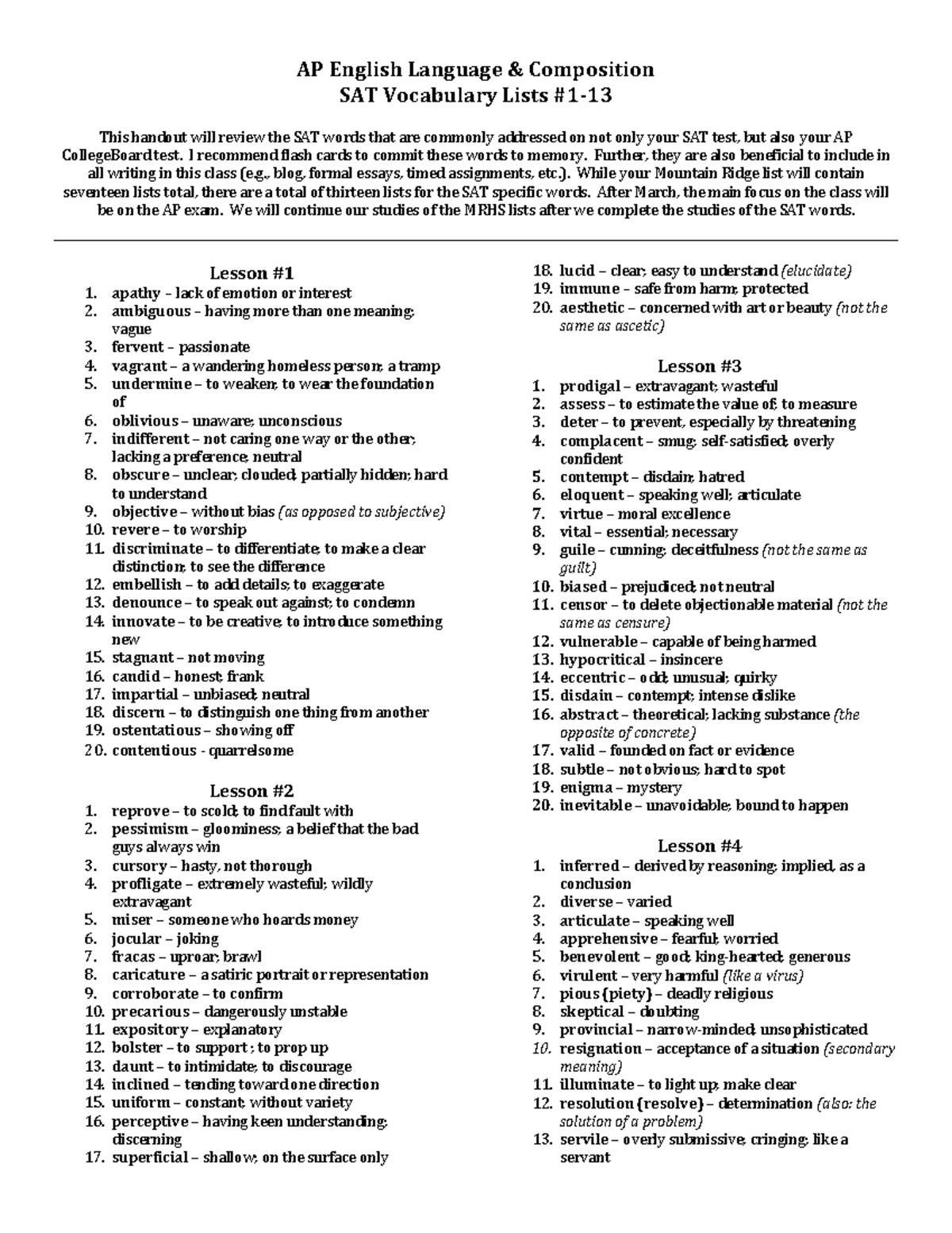 AP English Language & Composition - AP English Language & Composition ...