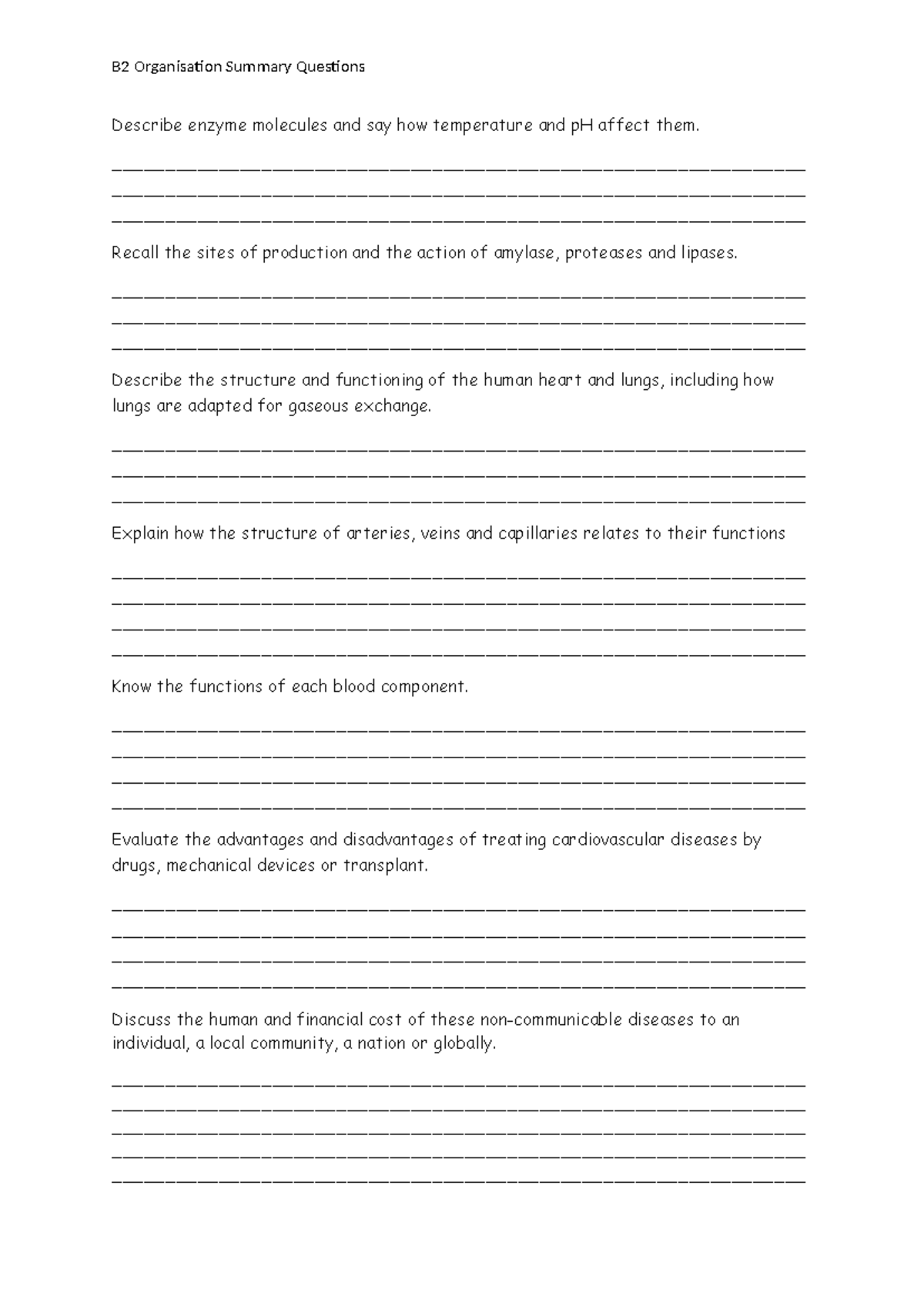 B2 Organisation Extended Answer Questions - Copy - B2 Organisation ...