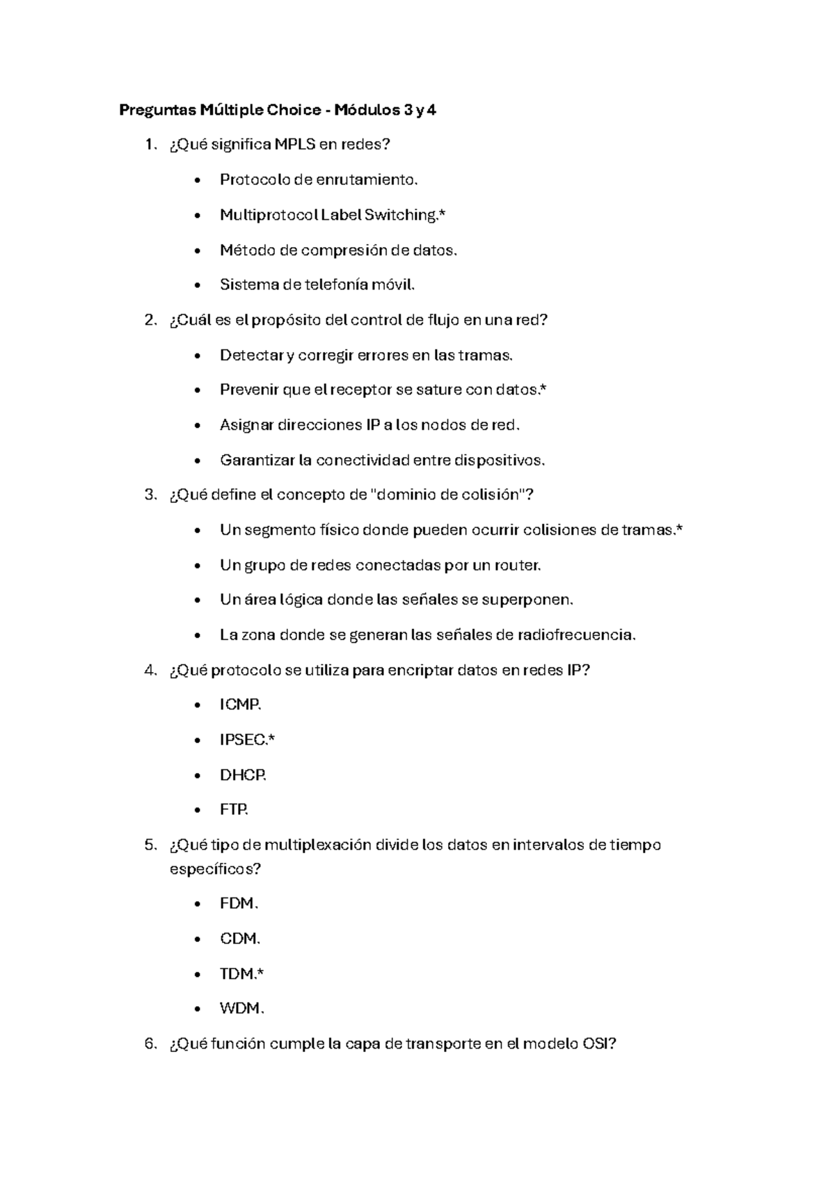 Preguntero M3 y M4 - Preguntas Múltiple Choice - Módulos 3 y 4 1. ¿Qué ...