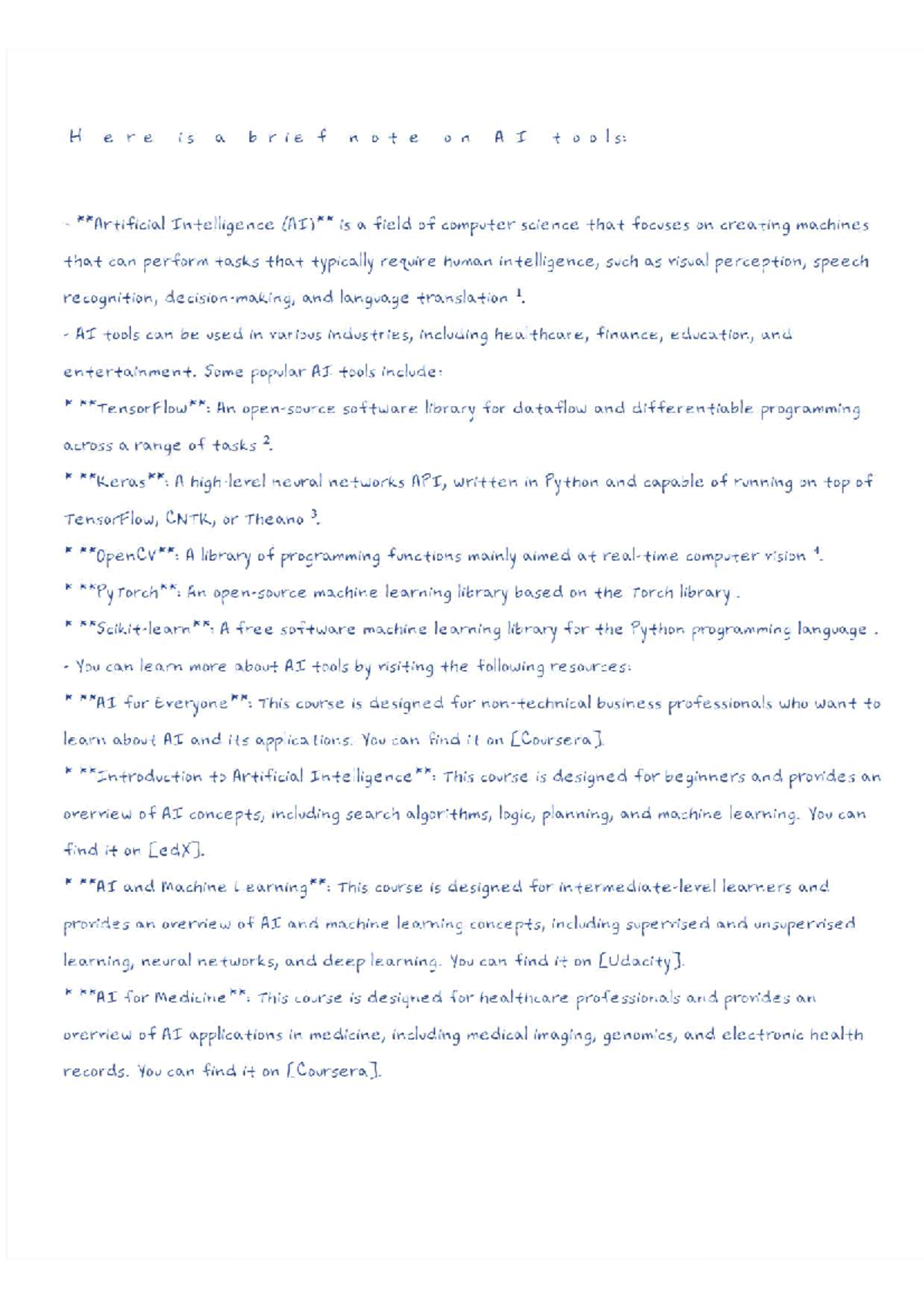 AI tools - Computer Science - Studocu