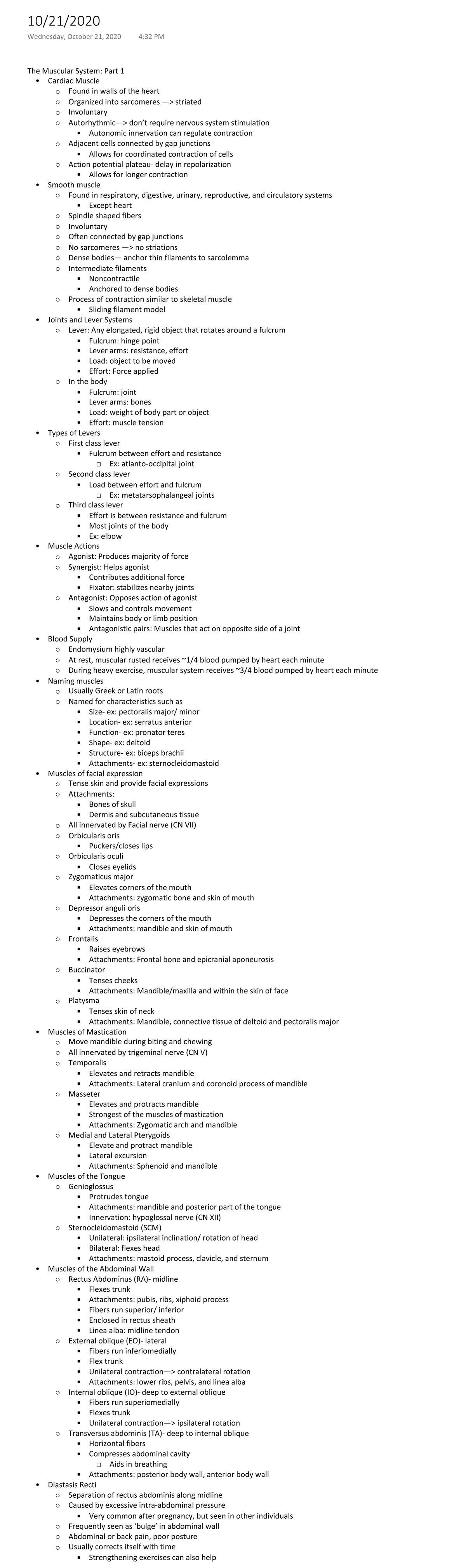 A&P The muscular system part 1 - The Muscular System: Part Cardiac ...