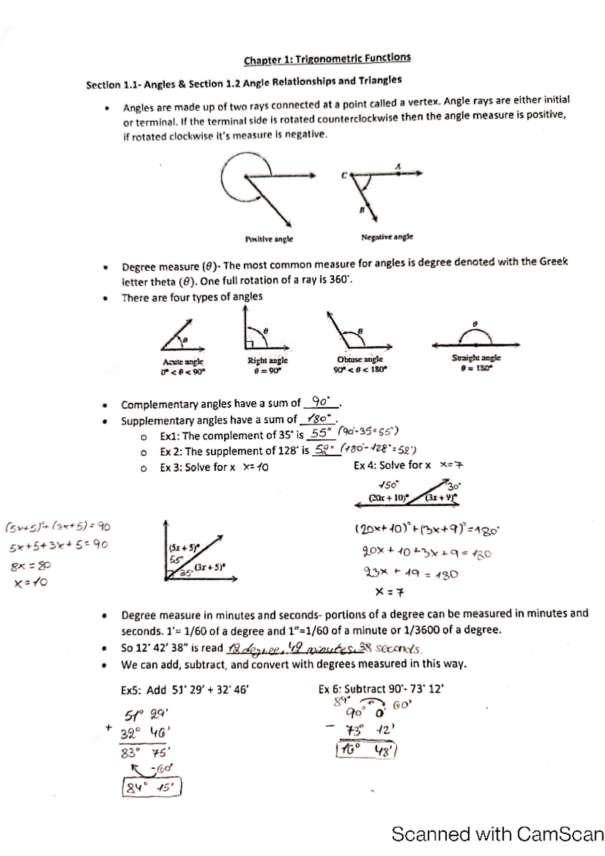 intro to trig functions - Math 1316 - Studocu