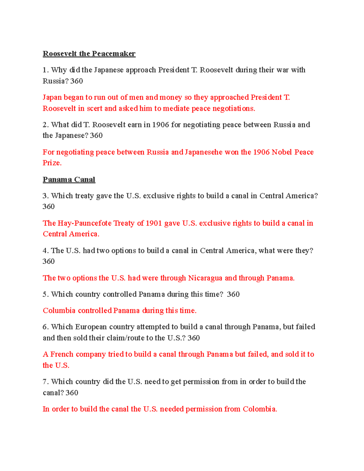 Ch 10-4 GR P1 American as a World Power - Roosevelt the Peacemaker Why ...