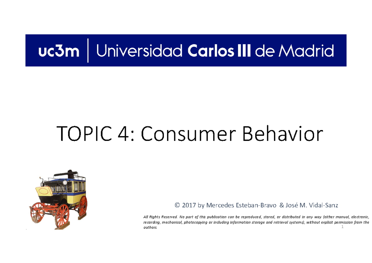 Topic-4 - Diapositivas tema 4 - Warning: TT: undefined function: 32 TOPIC 4: Consumer Behavior ...