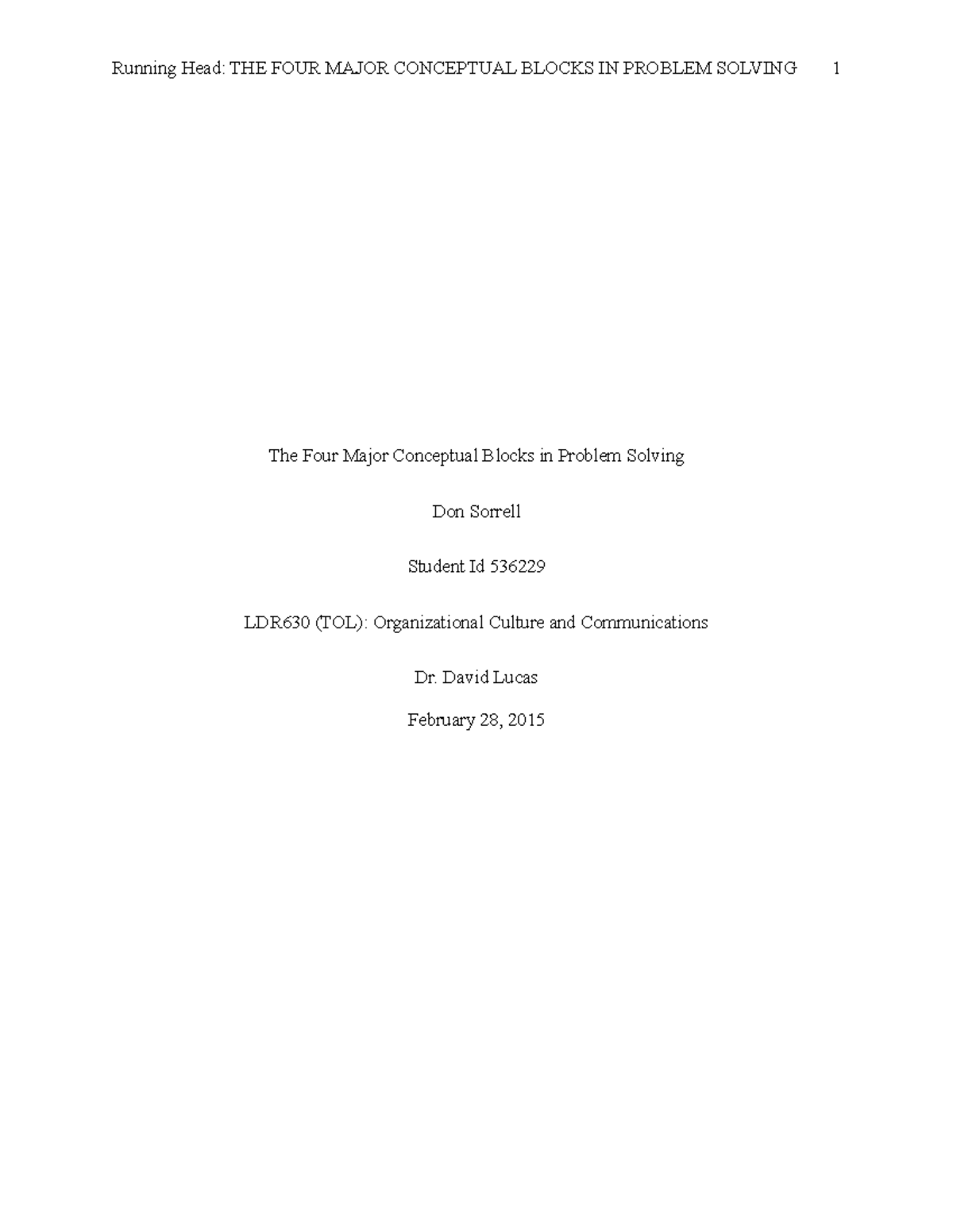 258784902 the four major conceptional blocks in problem solving - The ...