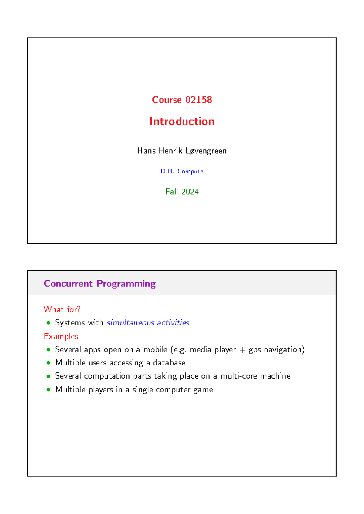 Intro slides merged - AAA - Course 02158 Introduction Hans Henrik ...